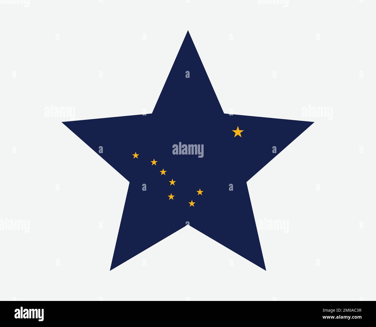 Alaska Star Flag Ak Usa Five Point Star Shape State Flag Alaskan Banner Icon Symbol Vector