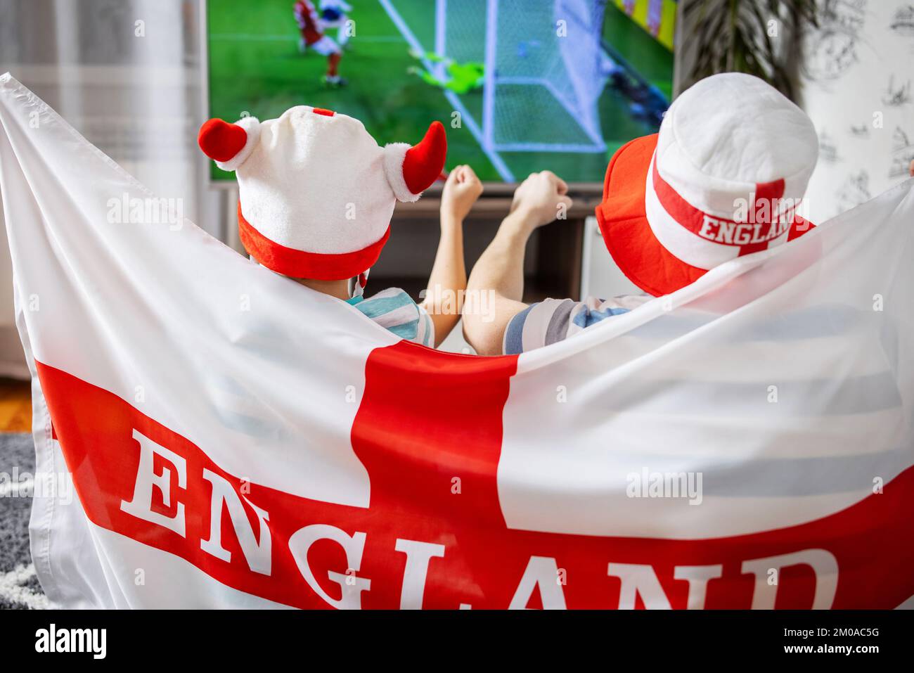 England flag football goal hi-res stock photography and images - Alamy
