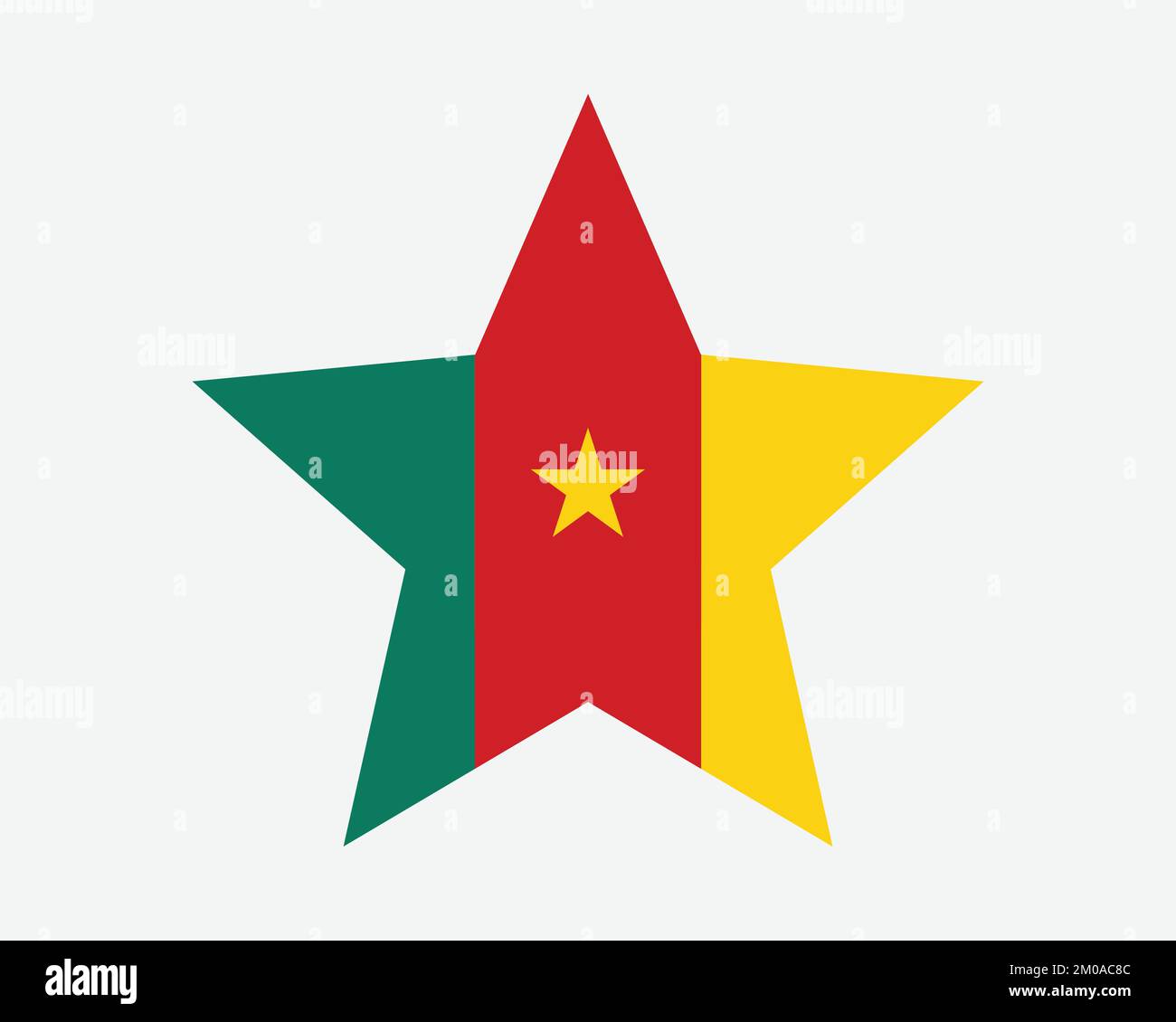 Cameroon Star Flag. Cameroonian Star Shape Flag. Country National Banner Icon Symbol Vector 2D ...