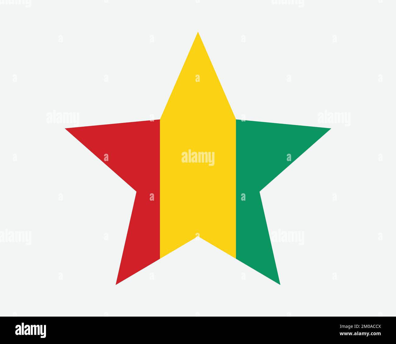 Guinea Star Flag. Guinean Star Shape Flag. Republic of Guinea Country ...