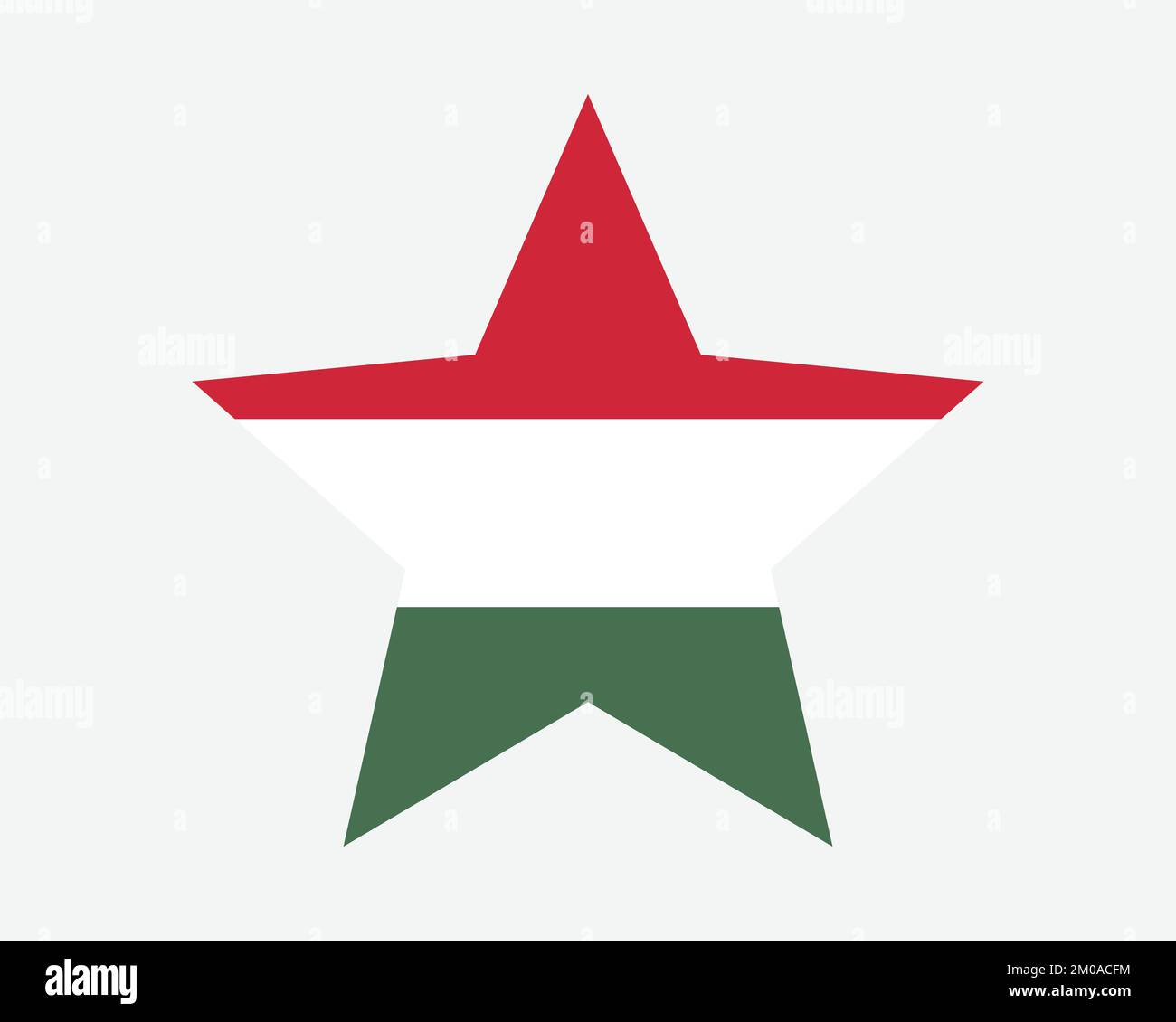 Hungary Star Flag. Hungarian Star Shape Flag. Country National Banner ...