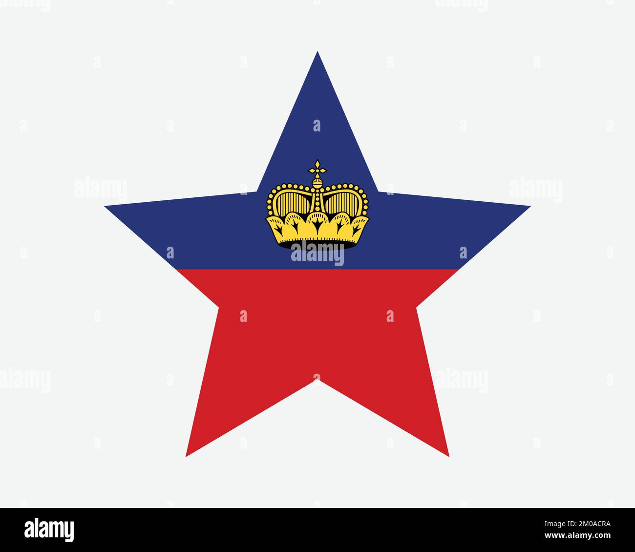 Liechtenstein Star Flag. Liechtensteiner Star Shape Flag. Country ...