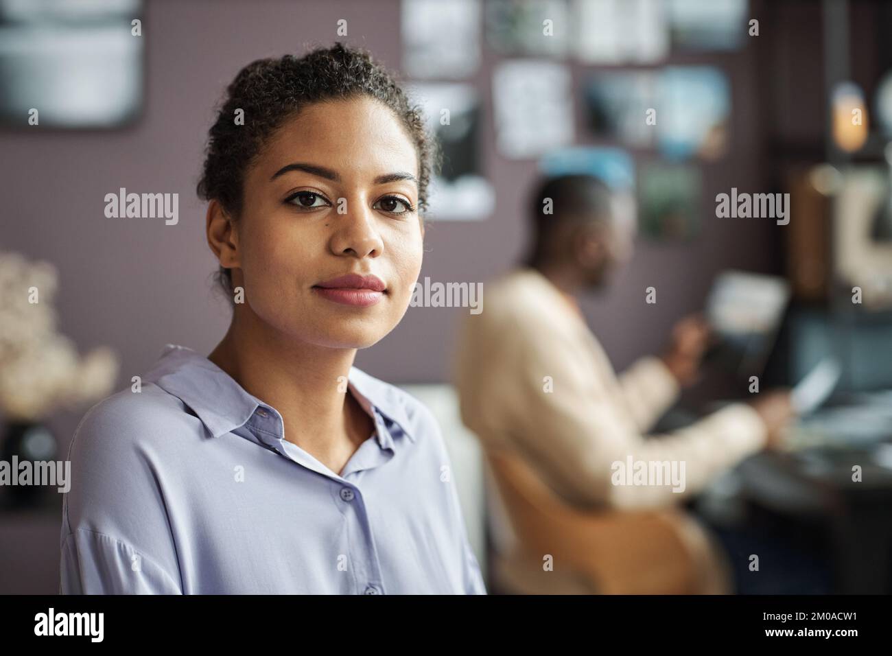 Portrait of young female graphic designer working in office Stock Photo ... Portrait of young female graphic designer working in office Stock Photo ...