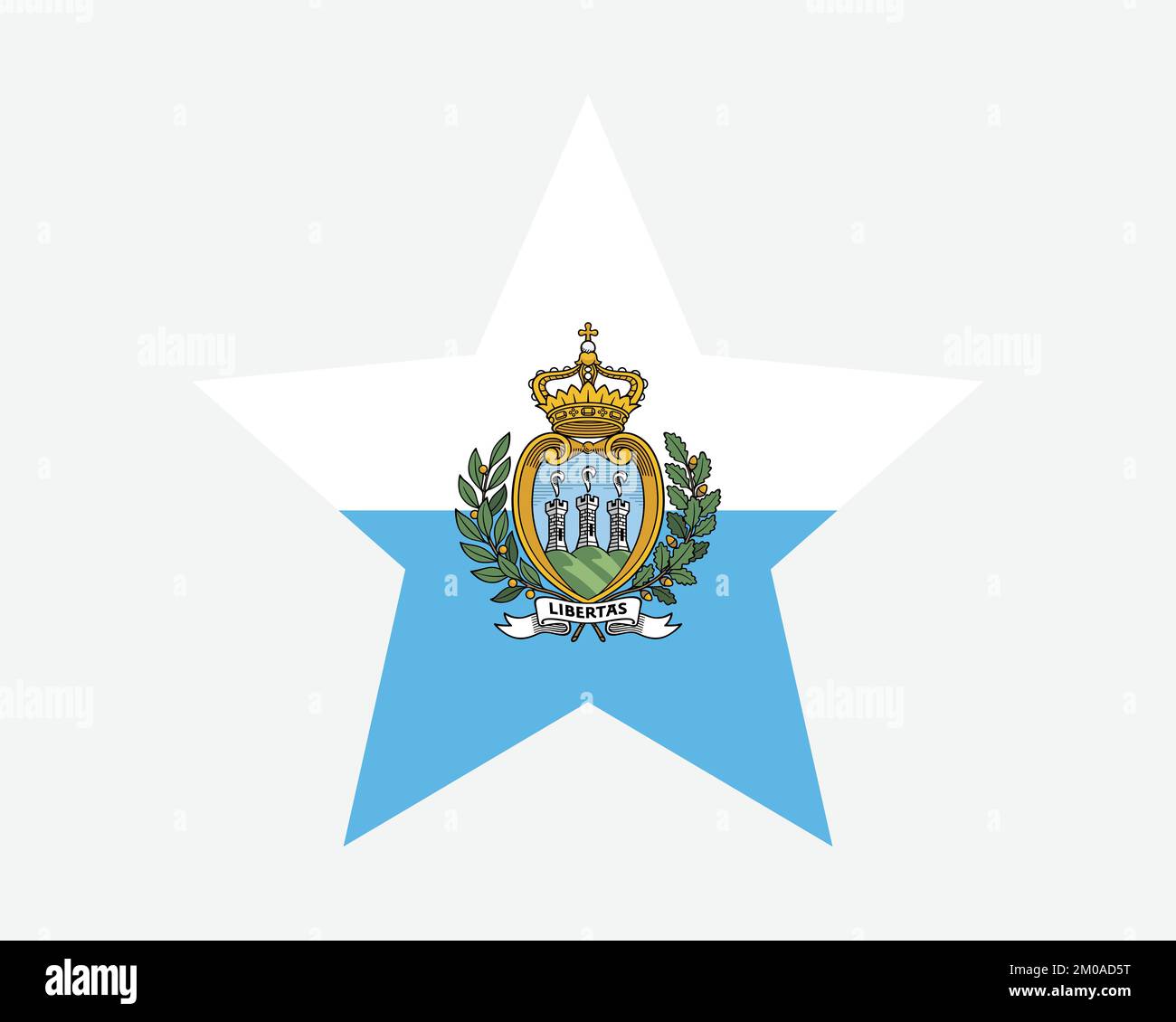 San Marino Star Flag. Sammarinese Star Shape Flag. Republic of San ...
