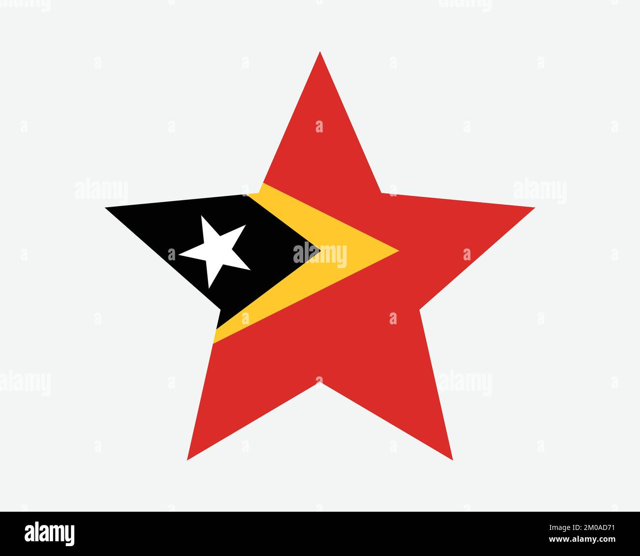 East Timor Star Flag. Timor-Leste Star Shape Flag. East Timorese ...
