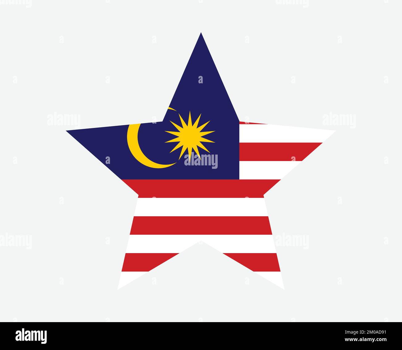 Malaysia Star Flag. Malaysian Star Shape Flag. Country National Banner ...