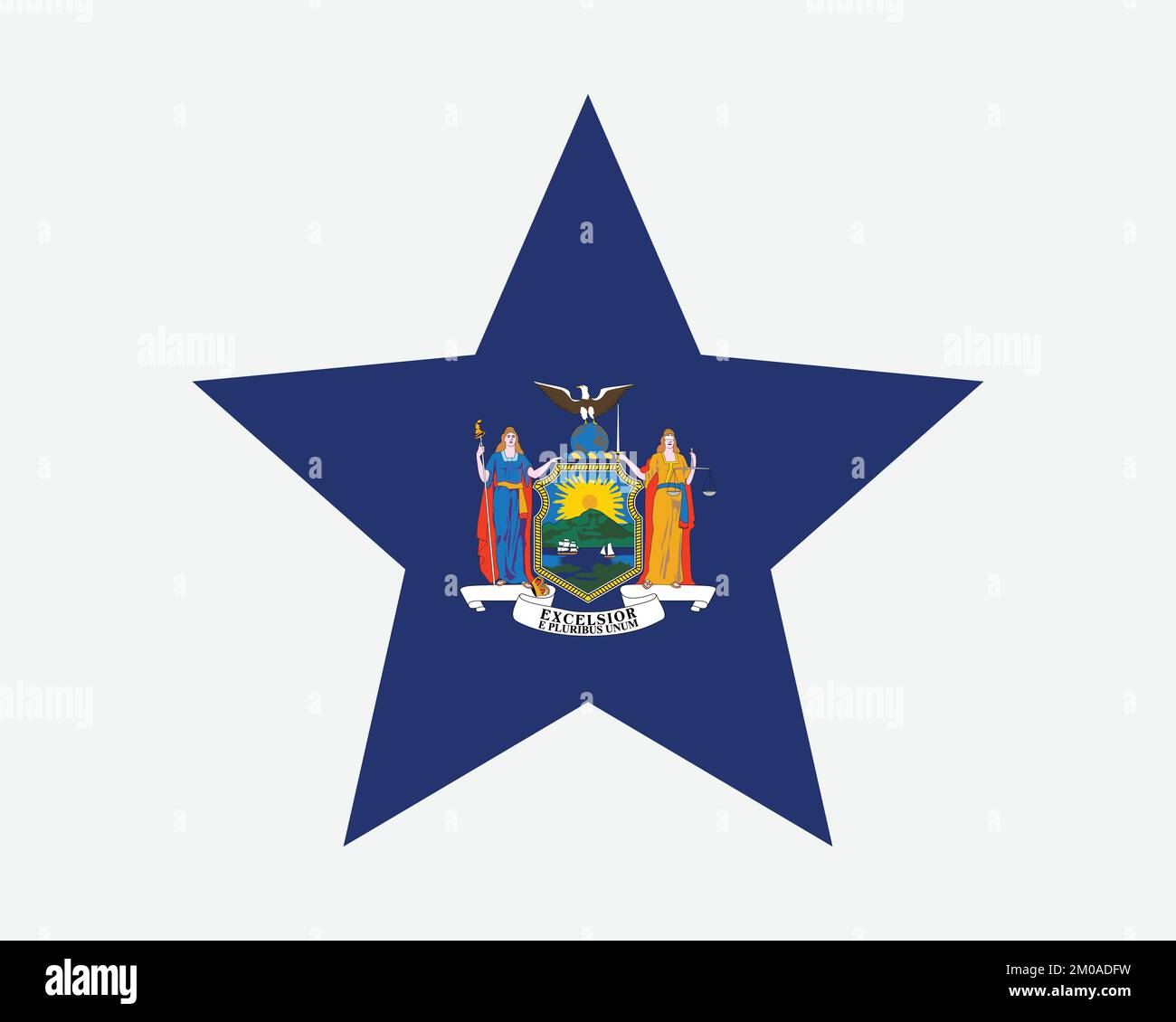 New York State Star Flag. NY USA Five Point Star Shape State Flag. New ...