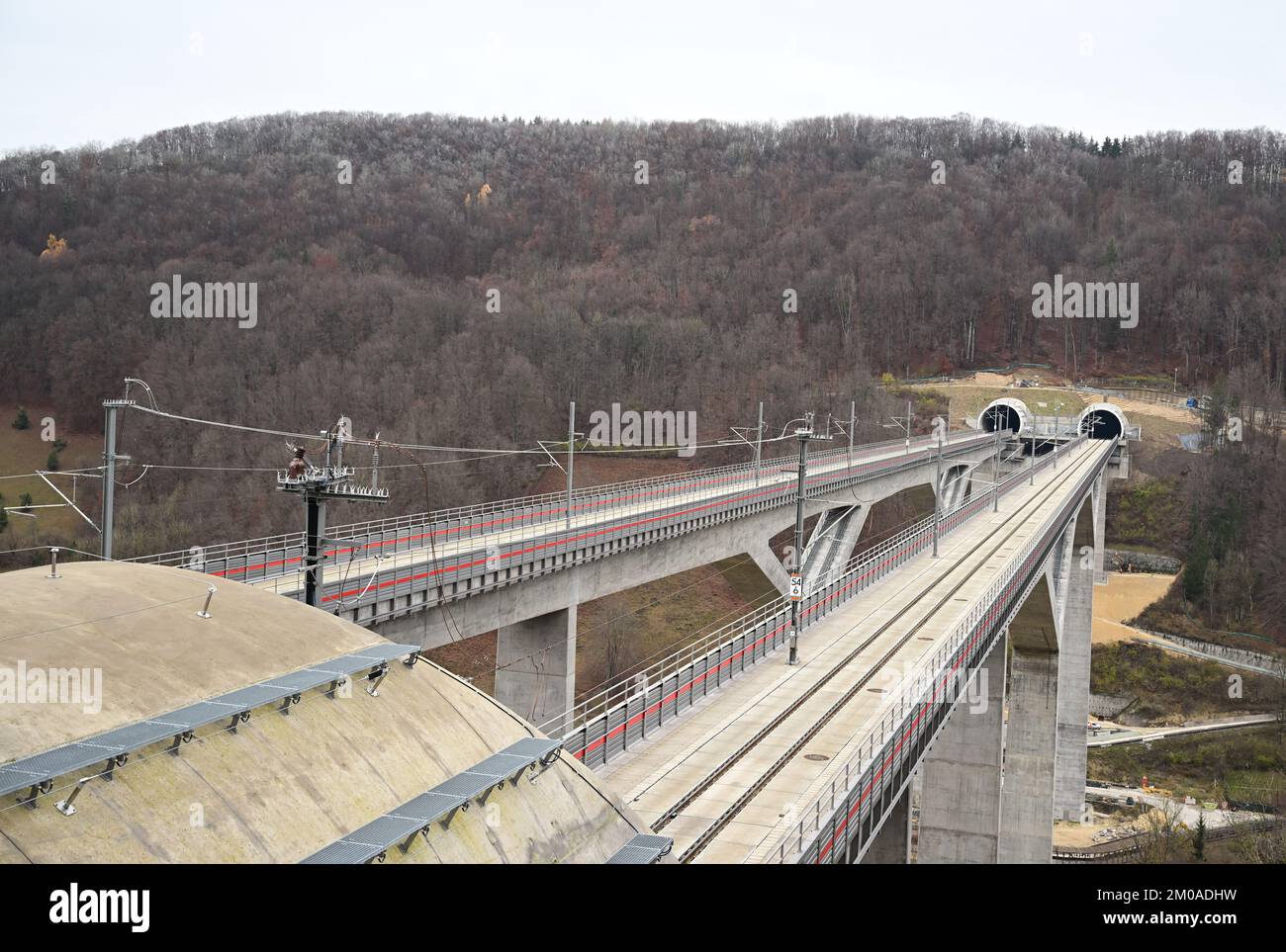 Wiesensteig, Germany. 05th Dec, 2022. The newly built Filstal Bridge on ...