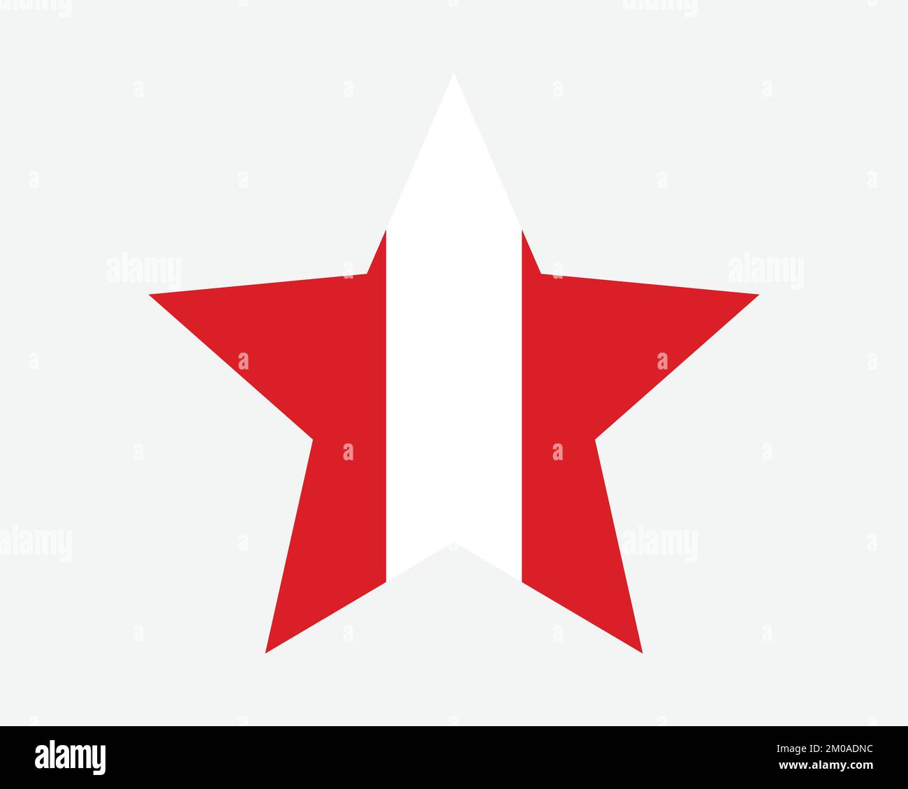 Peru Star Flag. Peruvian Star Shape Flag. Republic of Peru Country ...