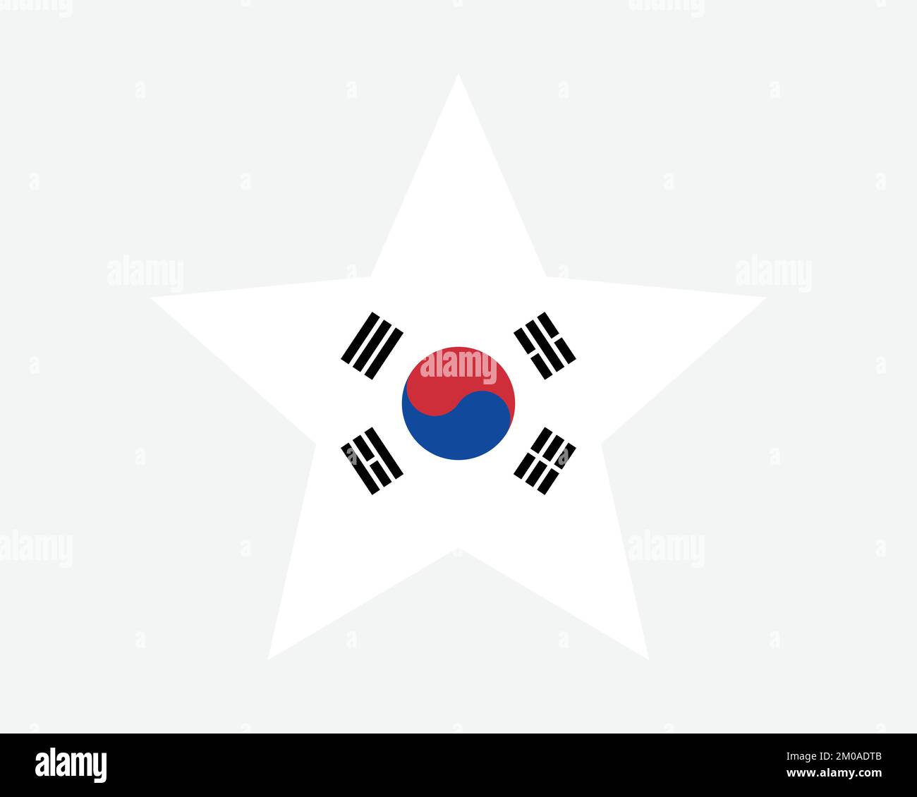South Korea Star Flag. South Korean Star Shape Flag Republic of Korea ...