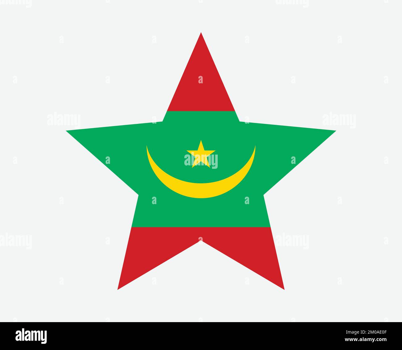 Mauritania Star Flag Mauritanian Star Shape Flag Islamic Republic Of