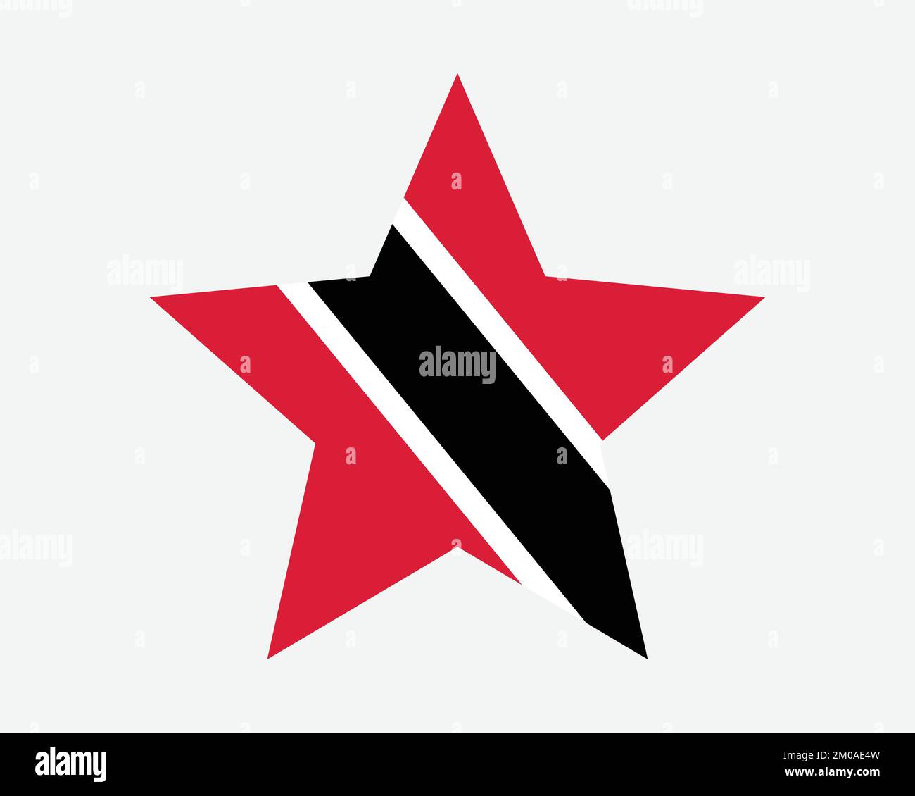 Trinidad and Tobago Star Flag. Trinidadian and Tobagonian Star Shape ...