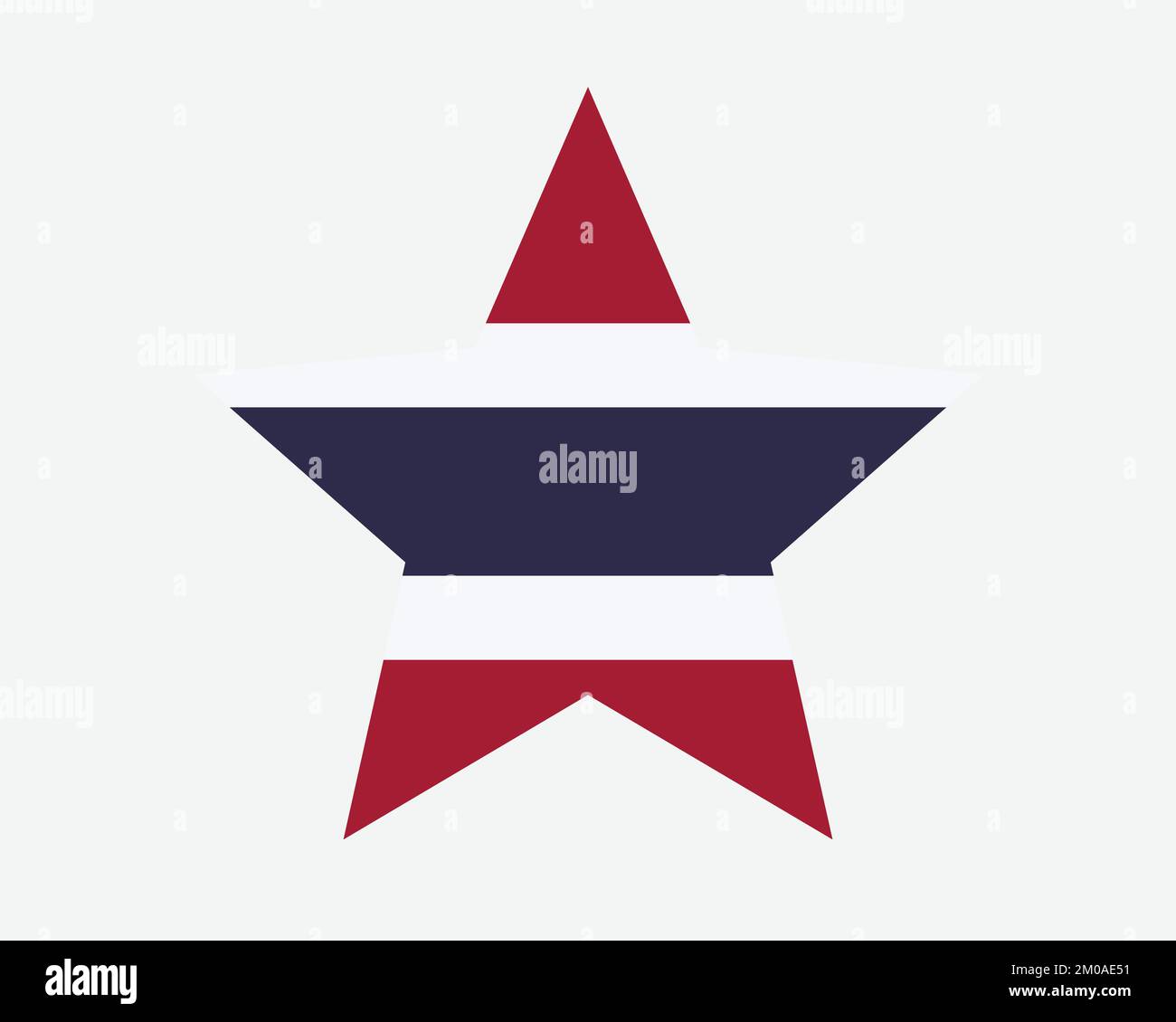Thailand Star Flag. Thai Star Shape Flag. Siam Siamese Kingdom Country ...