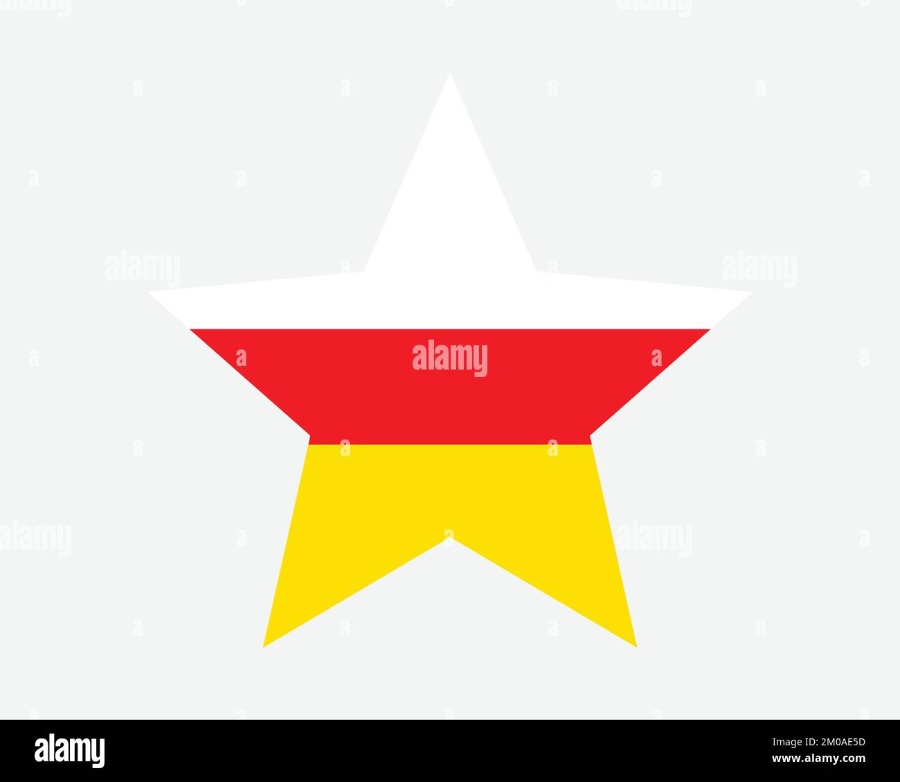 South Ossetia Star Flag South Ossetian Star Shape Flag Country