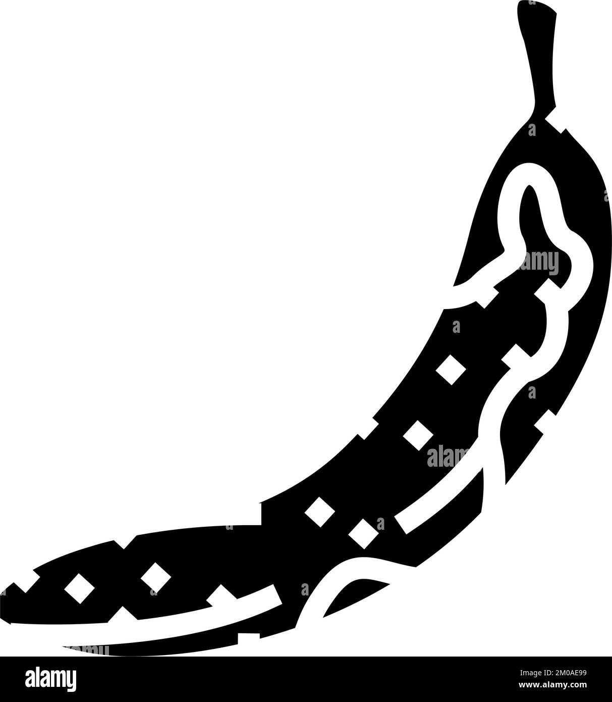 banana rotten food glyph icon vector illustration Stock Vector Image ...