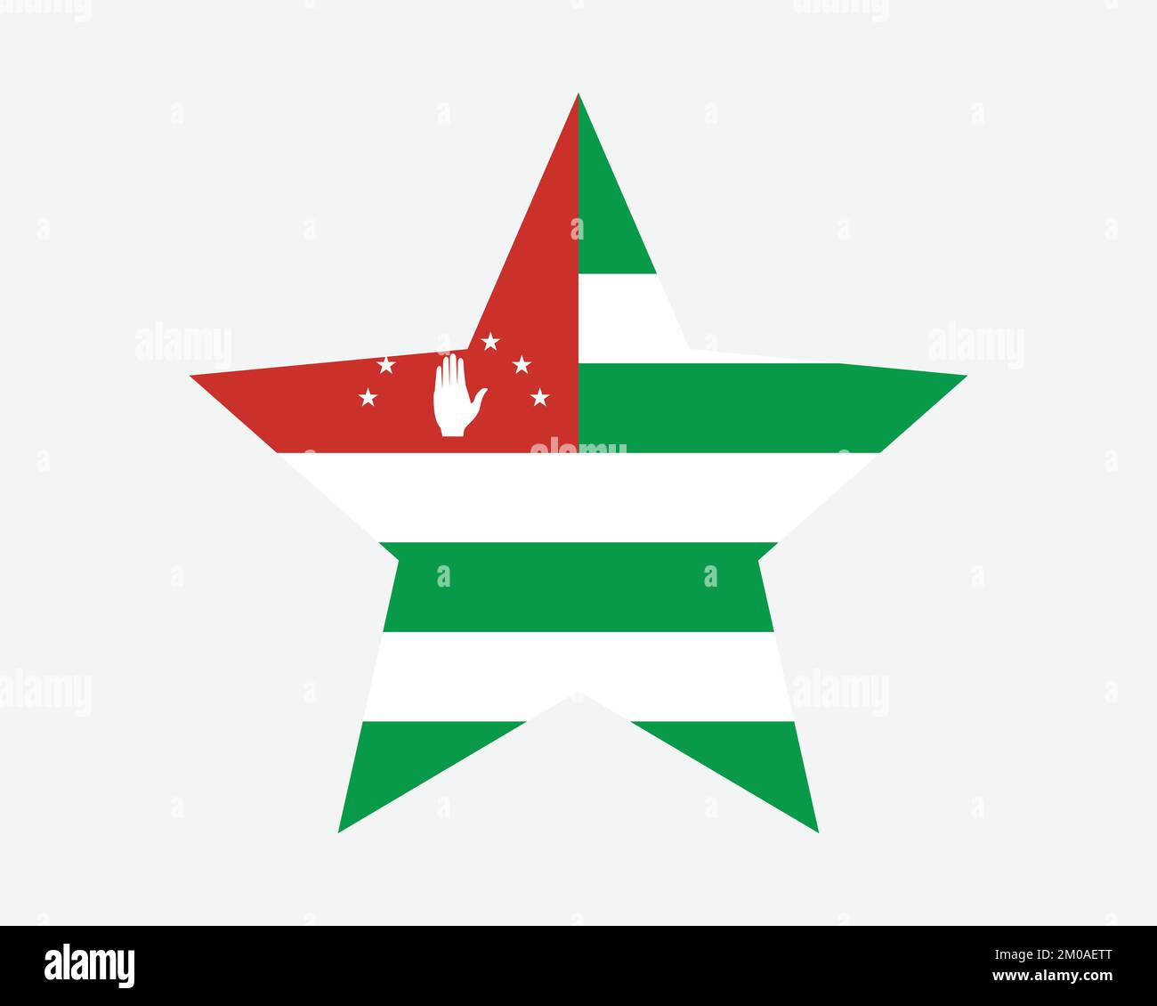 Abkhazia Star Flag. Abkhaz Abkhazian Five Point Star Shape Flag ...