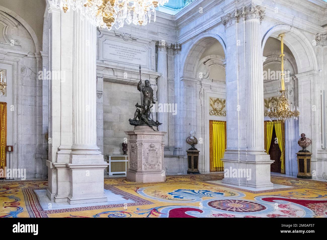 Royal palace madrid hall of columns hi-res stock photography and images ...