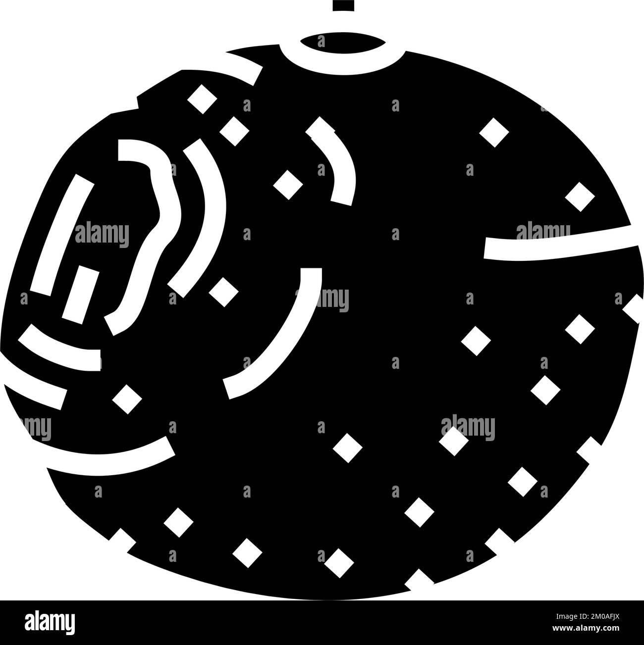 orange rotten food glyph icon vector illustration Stock Vector Image ...