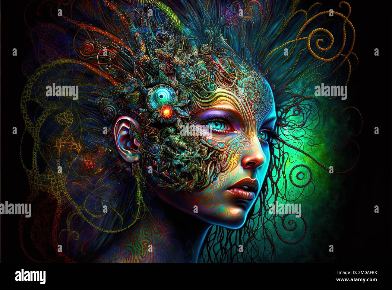 Trippy psychedelic art hi-res stock photography and images - Alamy