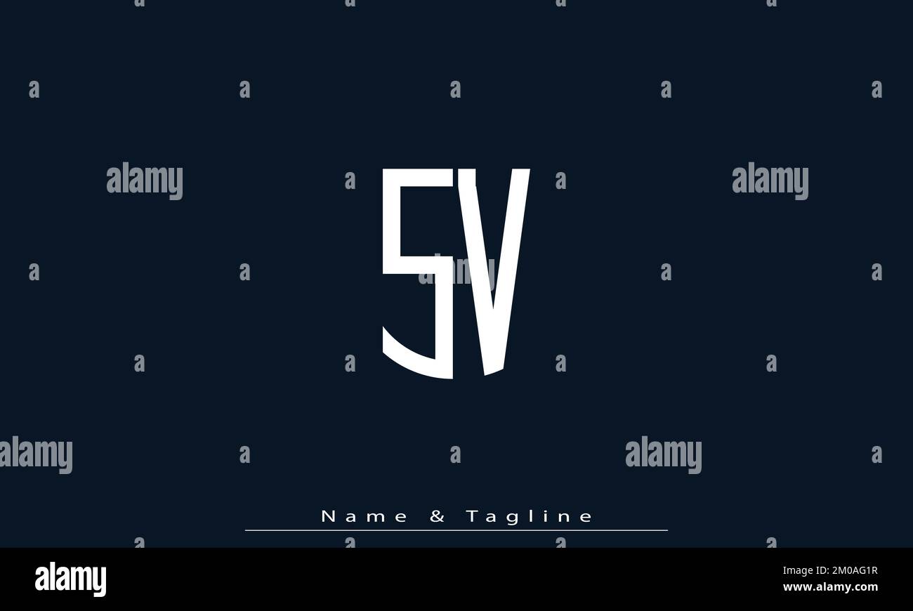 Alphabet letters Initials Monogram logo SV , VS Stock Vector Image ...