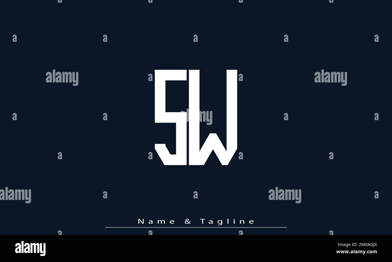 Alphabet letters Initials Monogram logo SW , WS Stock Vector Image ...