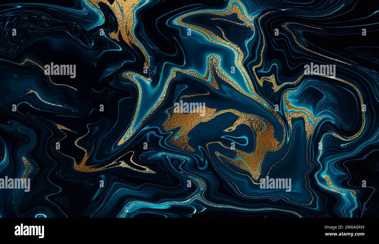Luxury blue turquoise marble and gold texture. Premium background in ...