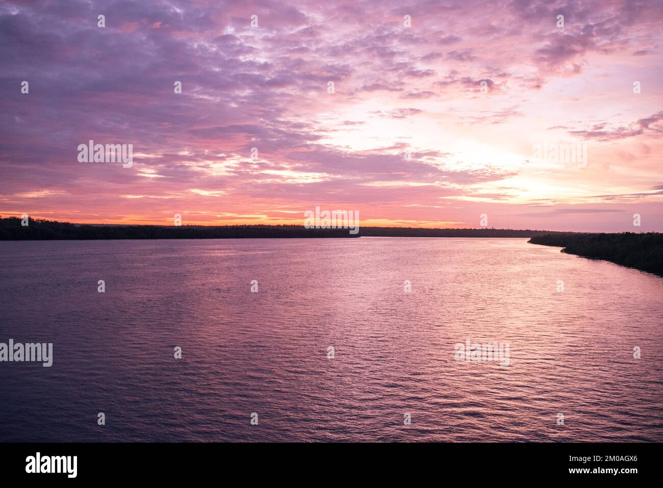 Dramatic Sun Rise at Elizabeth River Stock Photo - Alamy
