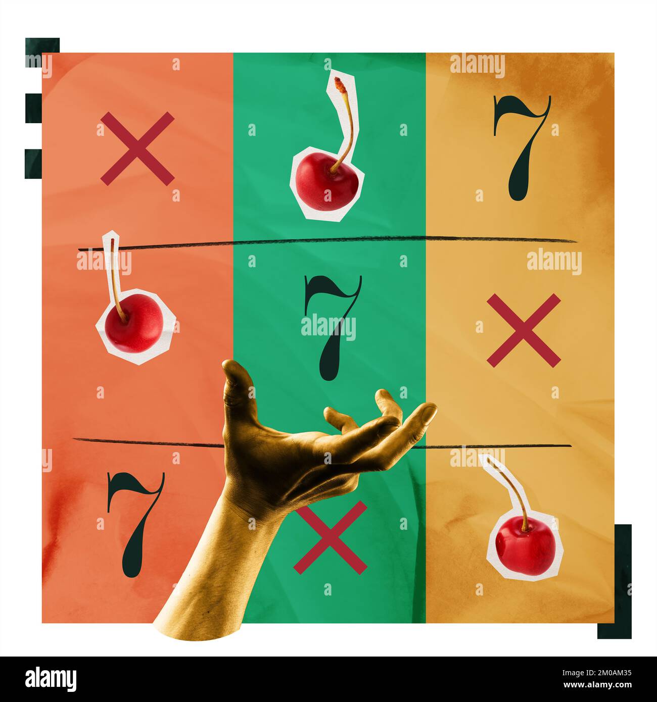 Gambling. Contemporary art collage. Inspiration, idea, creativity ...