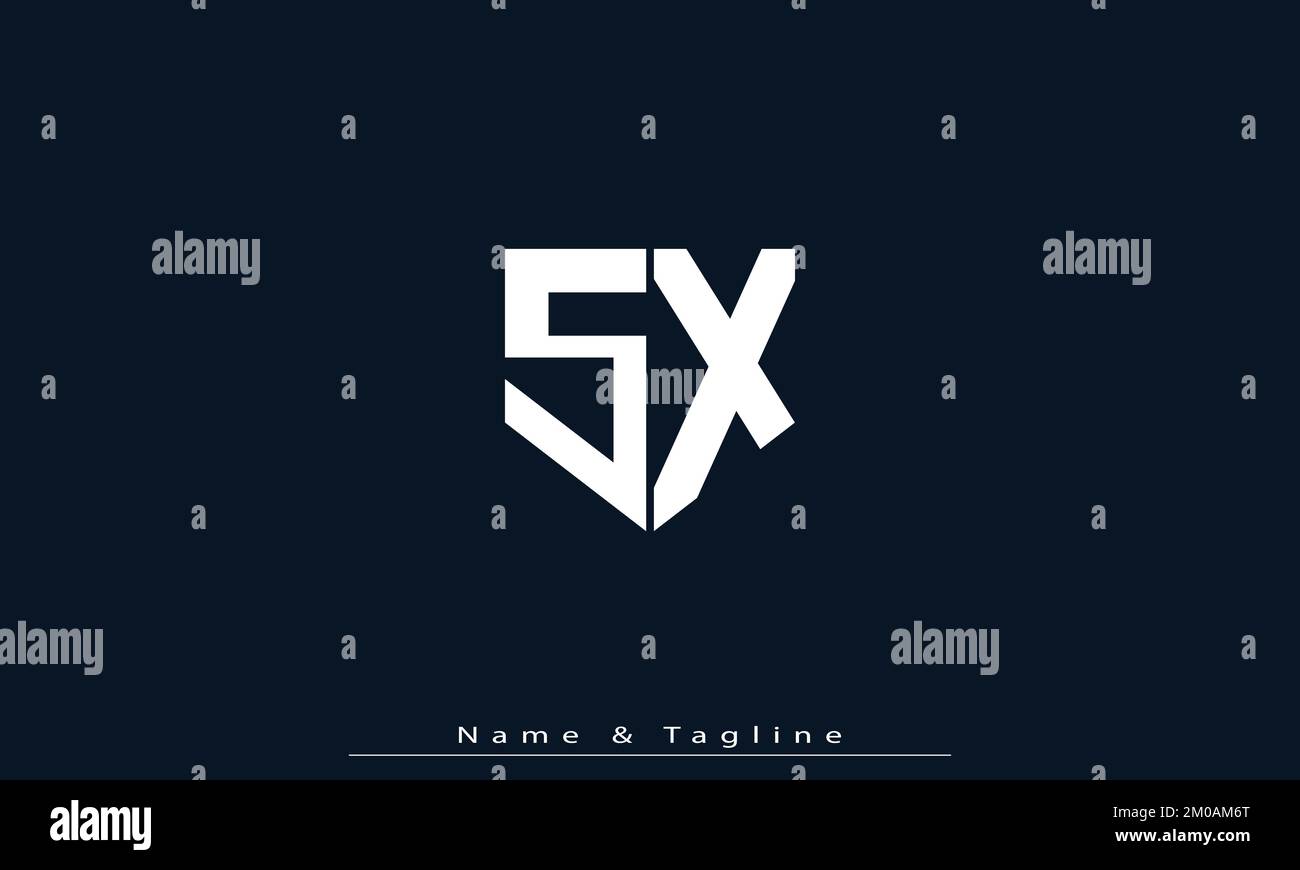 Sx letter design hi-res stock photography and images - Alamy