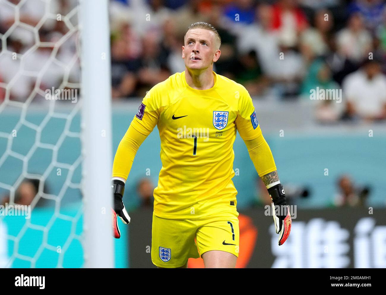 England goalkeeper Jordan Pickford during the FIFA World Cup Round of ...