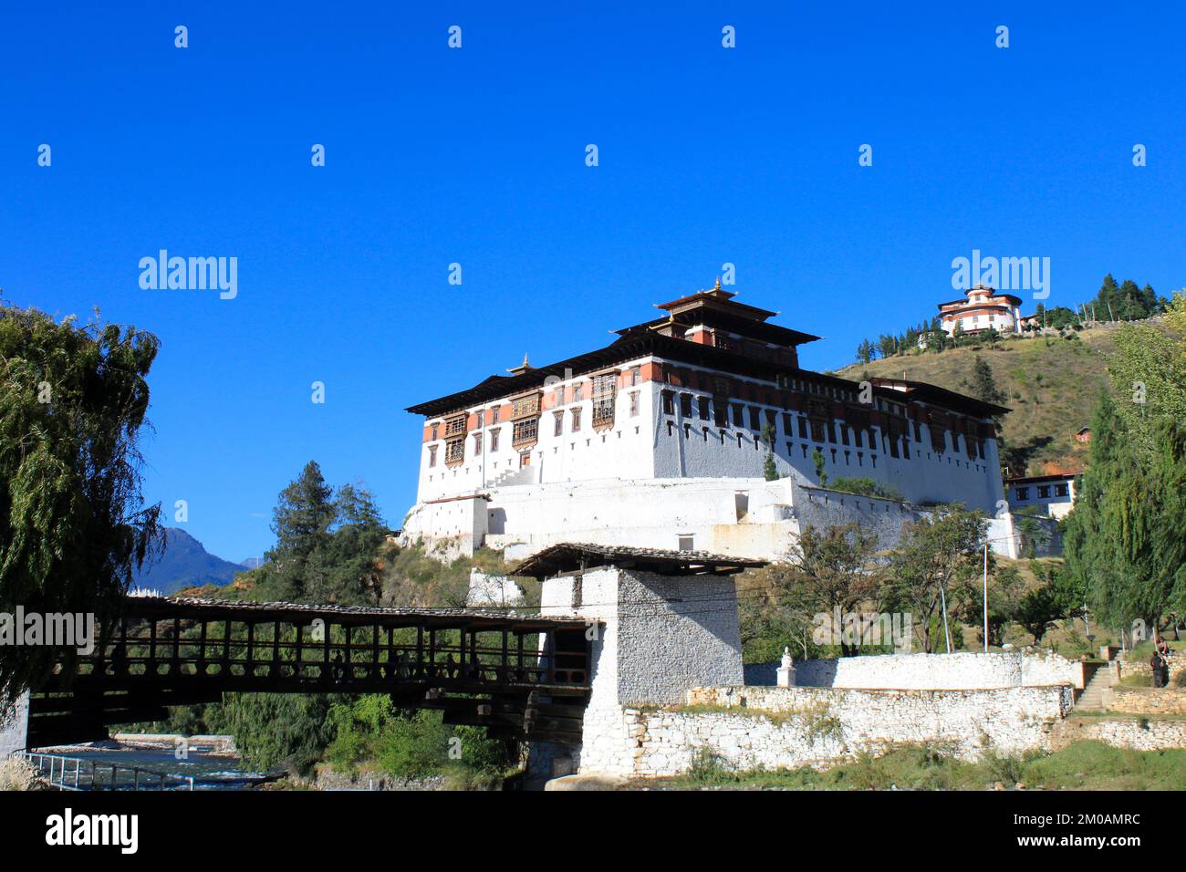 Buddhist monastery in the city of Paro, Bhutan Stock Photo - Alamy