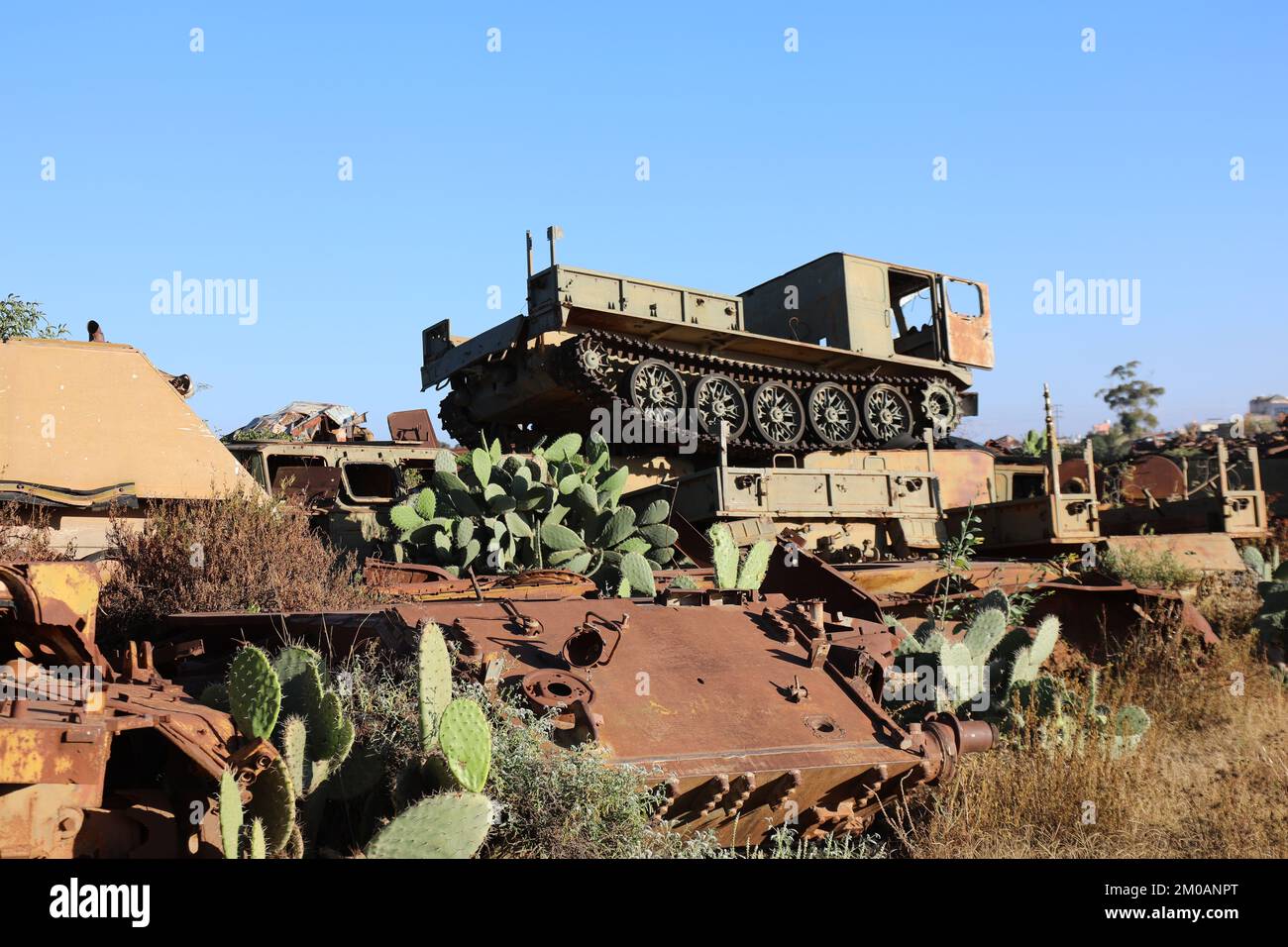 Relics of war at Asmara Tank Graveyard Stock Photo - Alamy