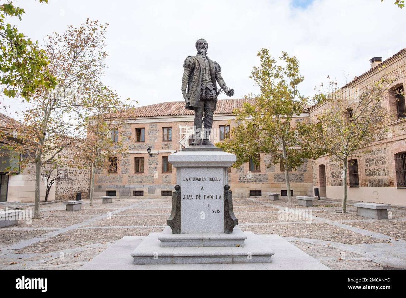 Spain, Toledo, Plaza de Padilla square, Juan de Padilla statue Stock ...