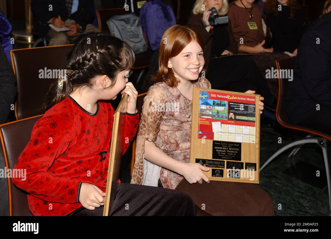 Administrator Mike Leavitt meets Radon Poster winners , Environmental ...