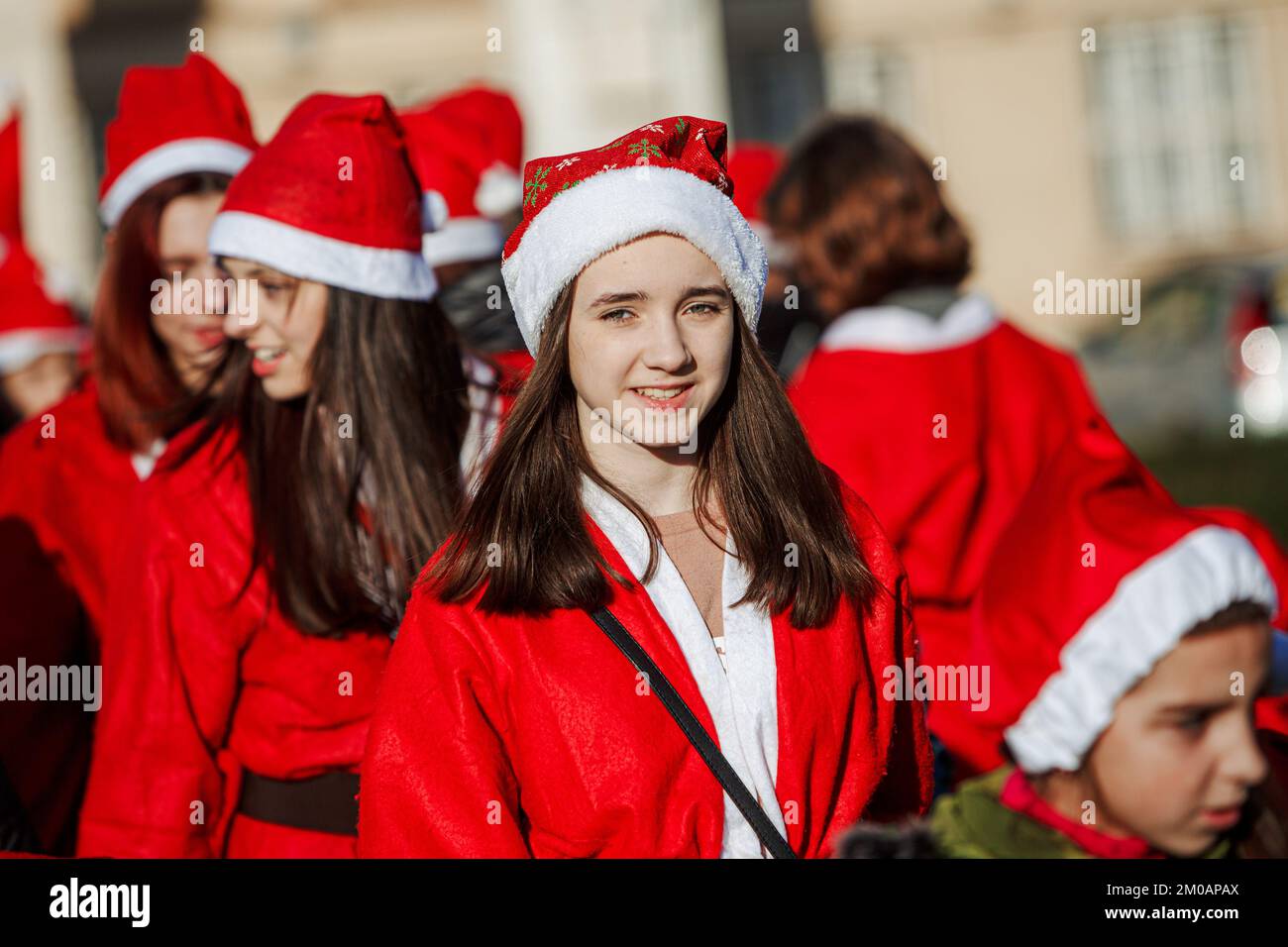 UZHHOROD, UKRAINE - DECEMBER 4, 2022 - A girl is pictured during the ...