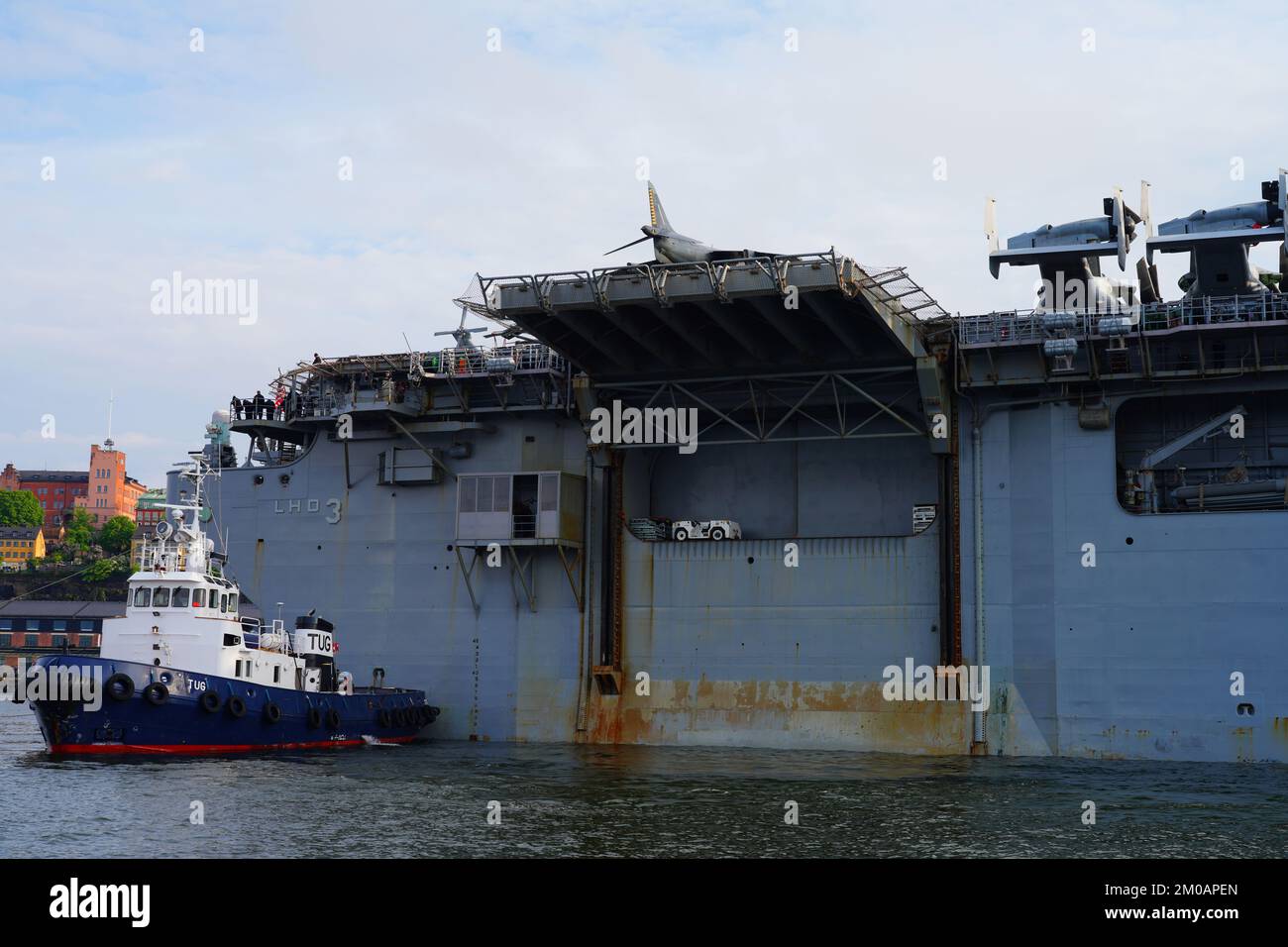 STOCKHOLM, SWEDEN -30 MAY 2022- View of the USS Kearsarge (LHD-3), a ...