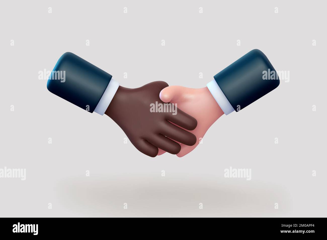 3D cartoon handshake gesture Stock Vector Image & Art - Alamy