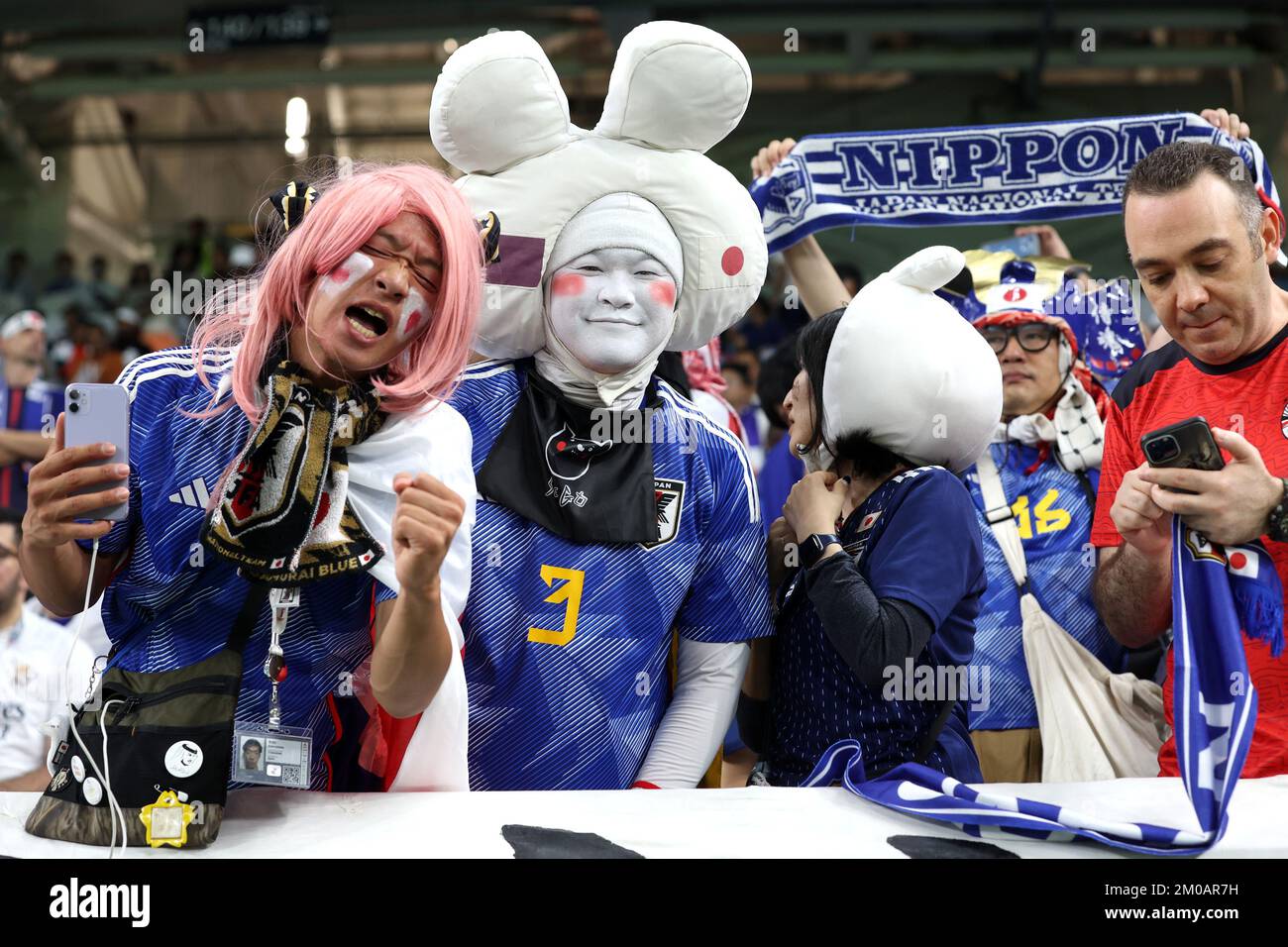 Al Wakrah, Qatar. 5th December, 2022. Fans pose for a photo prior the ...