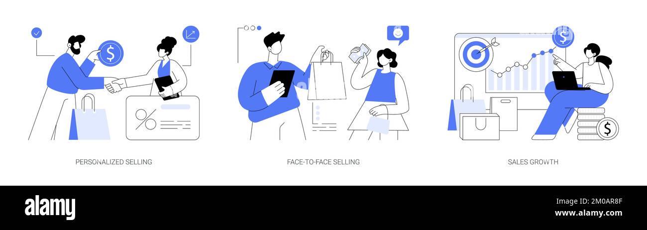 Salesman job abstract concept vector illustrations Stock Vector Image ...