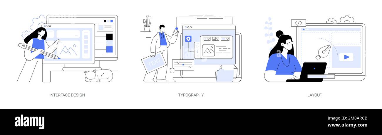 UI design abstract concept vector illustrations Stock Vector Image ...