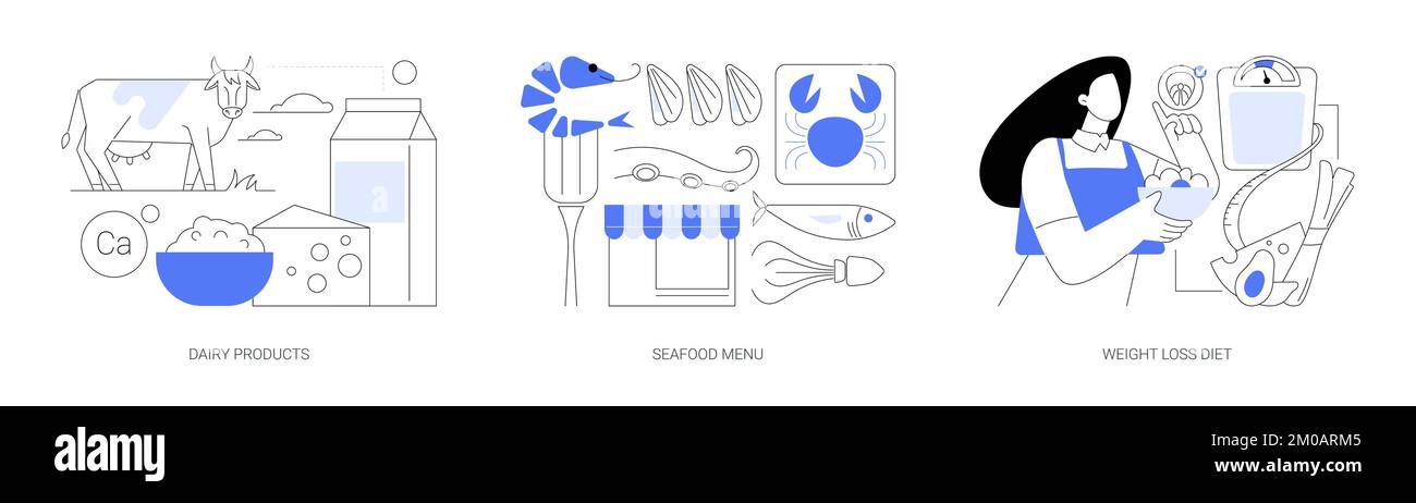 Healthy food abstract concept vector illustrations Stock Vector Image ...