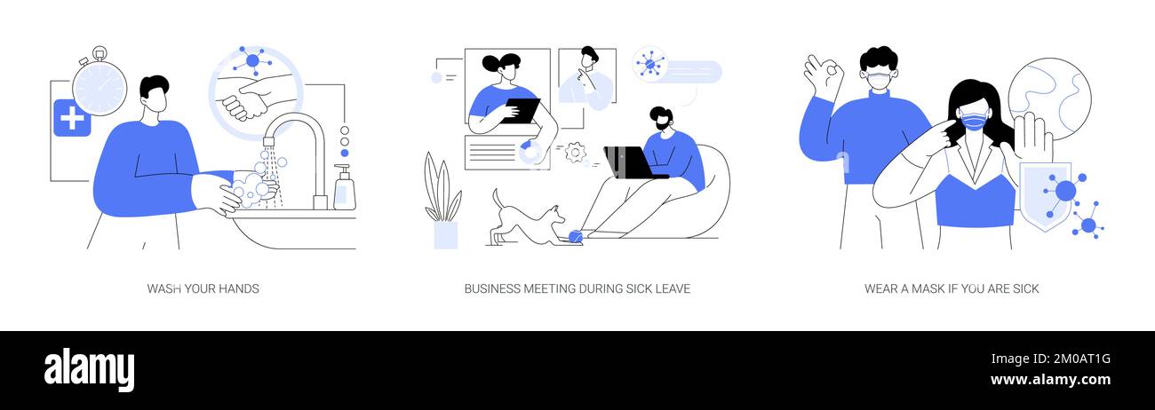 Prevent virus spread abstract concept vector illustrations Stock Vector ...