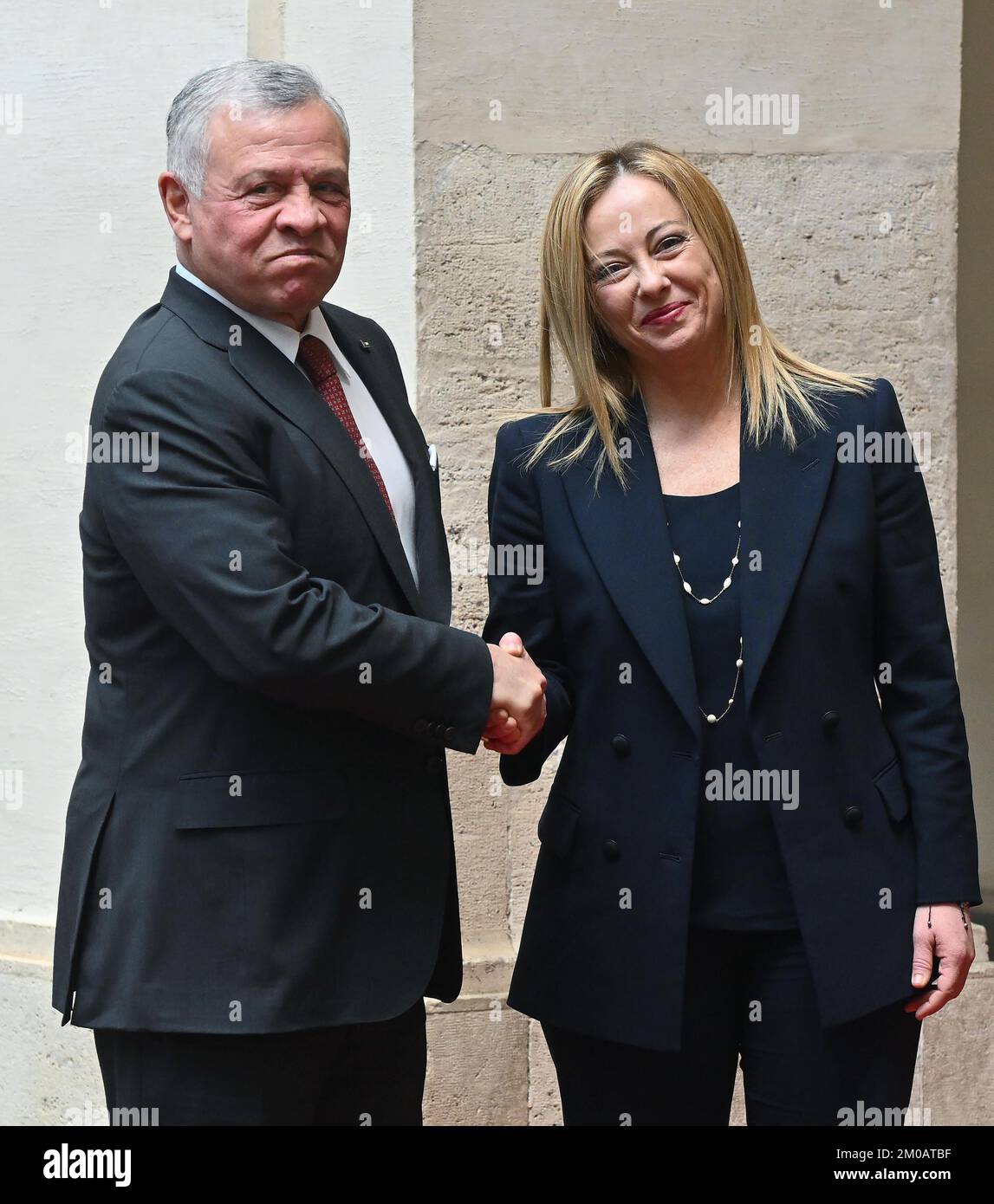 December 5, 2022, Rome, Italy: Italian Prime Minister GIORGIA MELONI (R ...