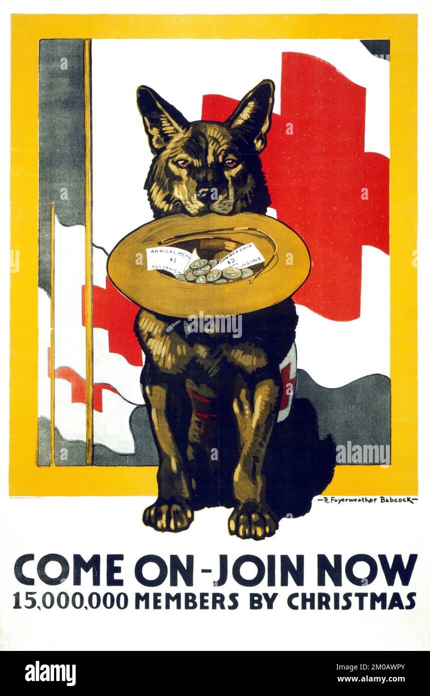 Come on - Join now 15,000,000 members by Christmas - Poster showing a ...