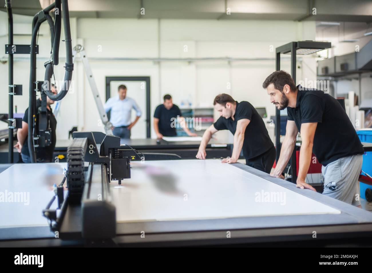 Professional workers graphic technicians operators work in a printing ... Professional workers graphic technicians operators work in a printing ...
