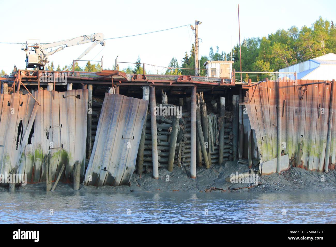 Fish loading station on river in Alaska Stock Photo - Alamy