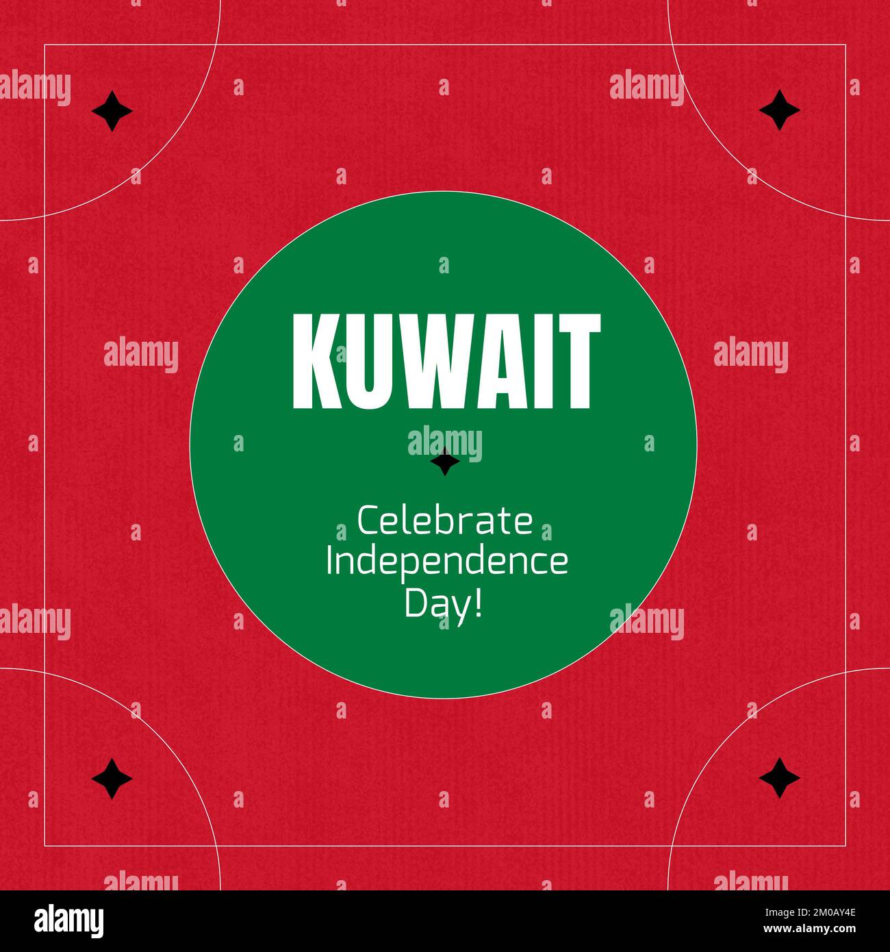 Composition of kuwait independence day text over shapes Stock Photo - Alamy