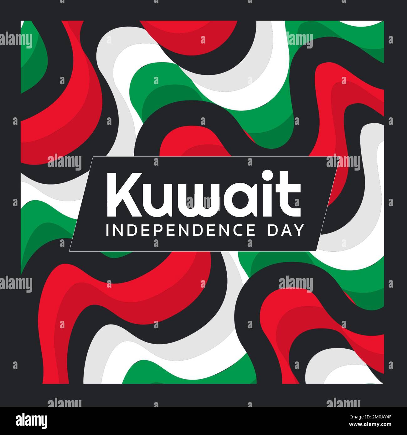 Composition of kuwait independence day text over shapes Stock Photo - Alamy