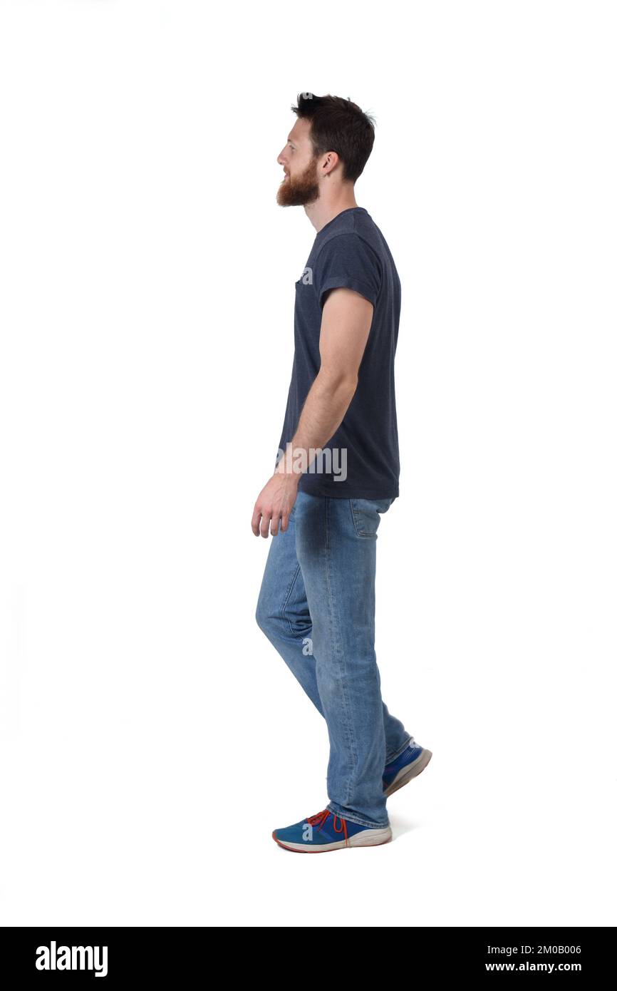 Side view man walking on hi-res stock photography and images - Alamy