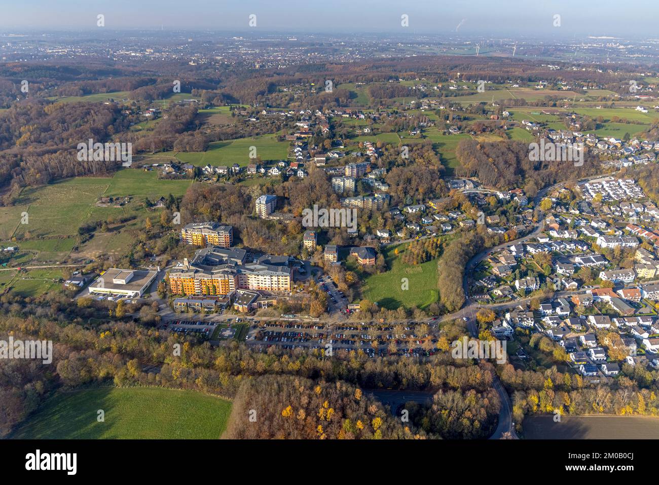 Aerial view, Herdecke Community Hospital and Herdecke Waldorf ...